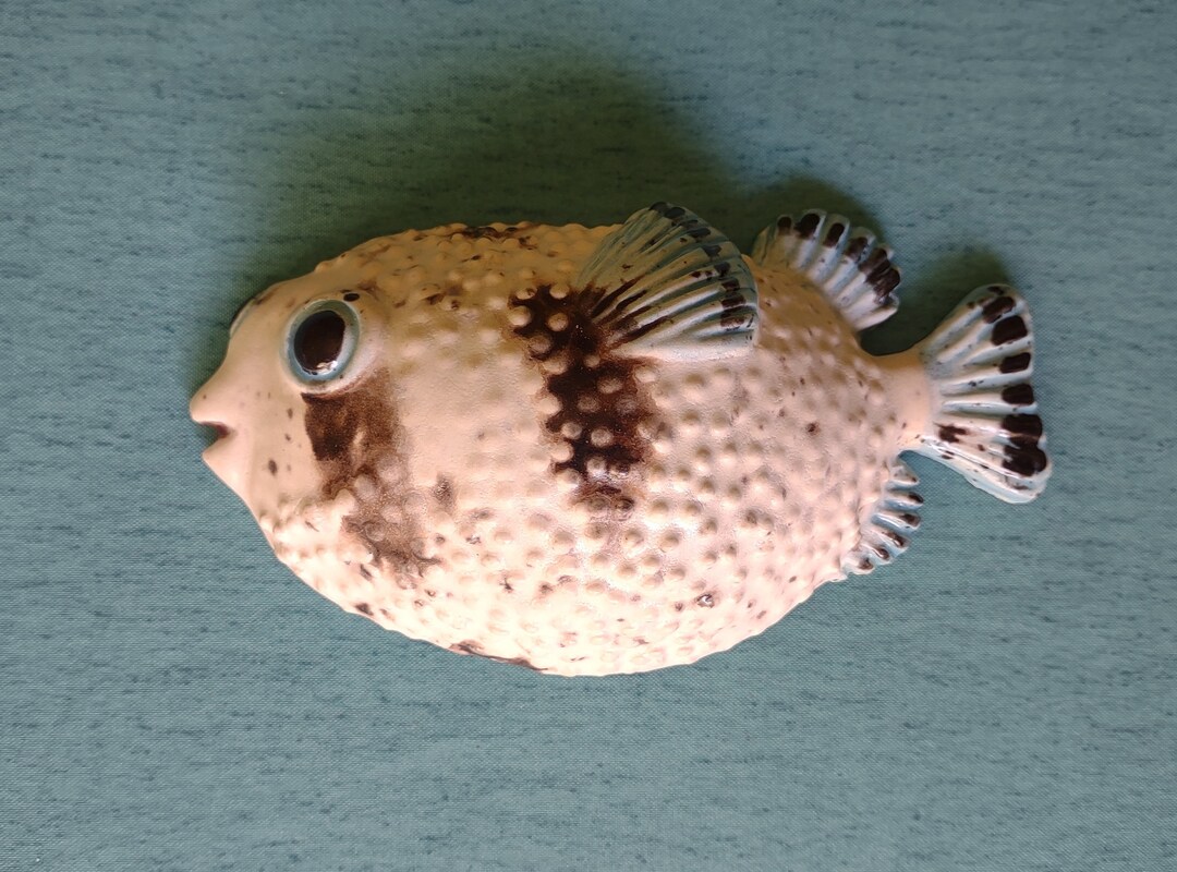 Large Spiny Puffer Fish, Ceramic Wall Hanging - Etsy