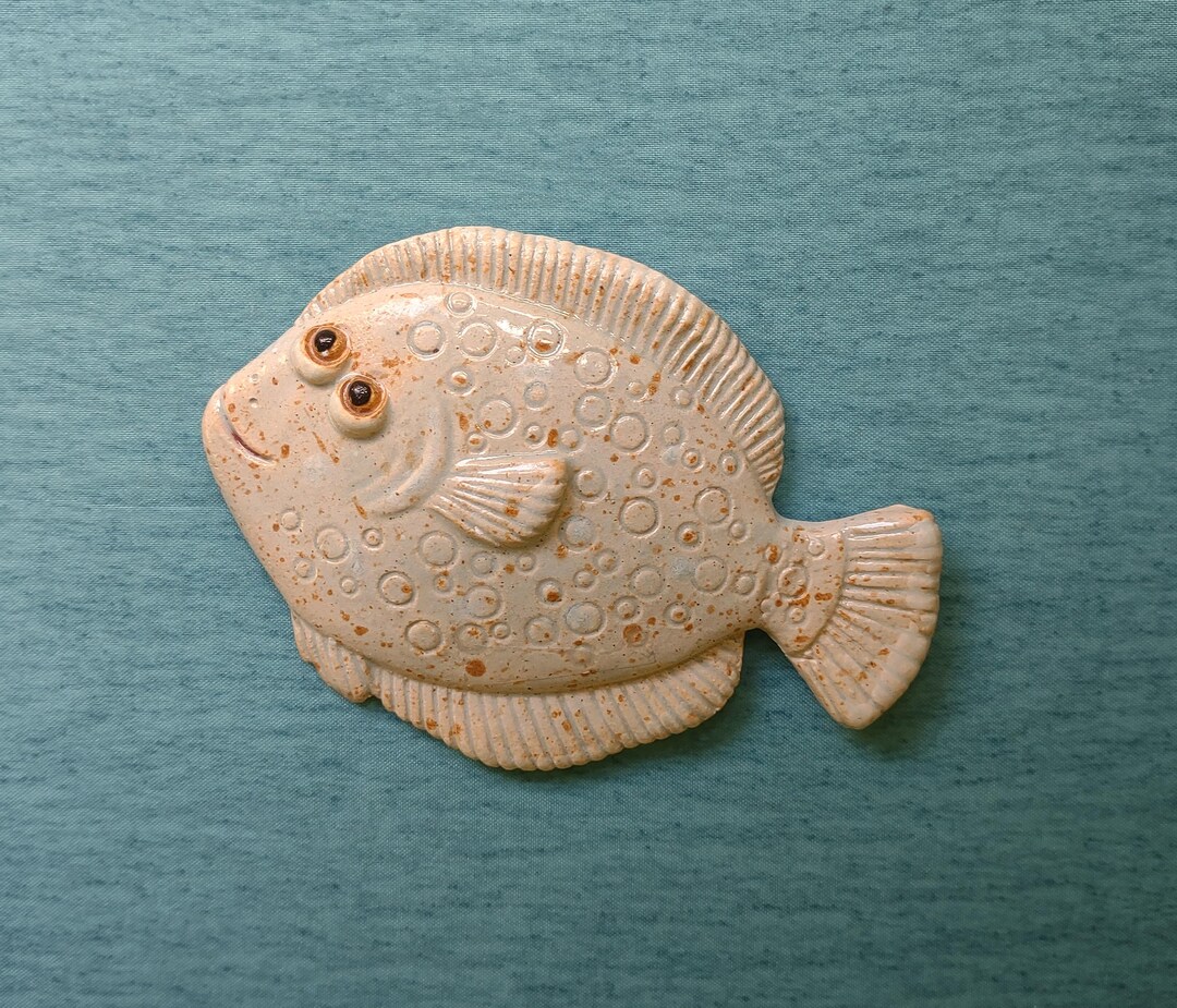 Happy Baby Flounder Ceramic Wall Hanging Fish - Etsy