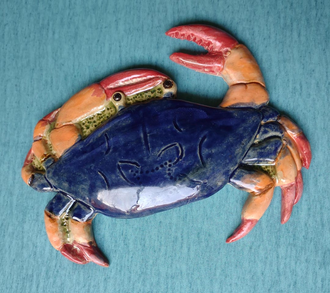 Ceramic Crab Wall Hanging Art - Etsy