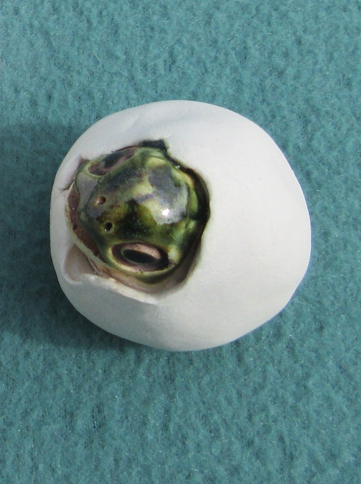 Peeper 2 of 7: Life-size, Hand-crafted Ceramic Sea Turtle Hatchling ...