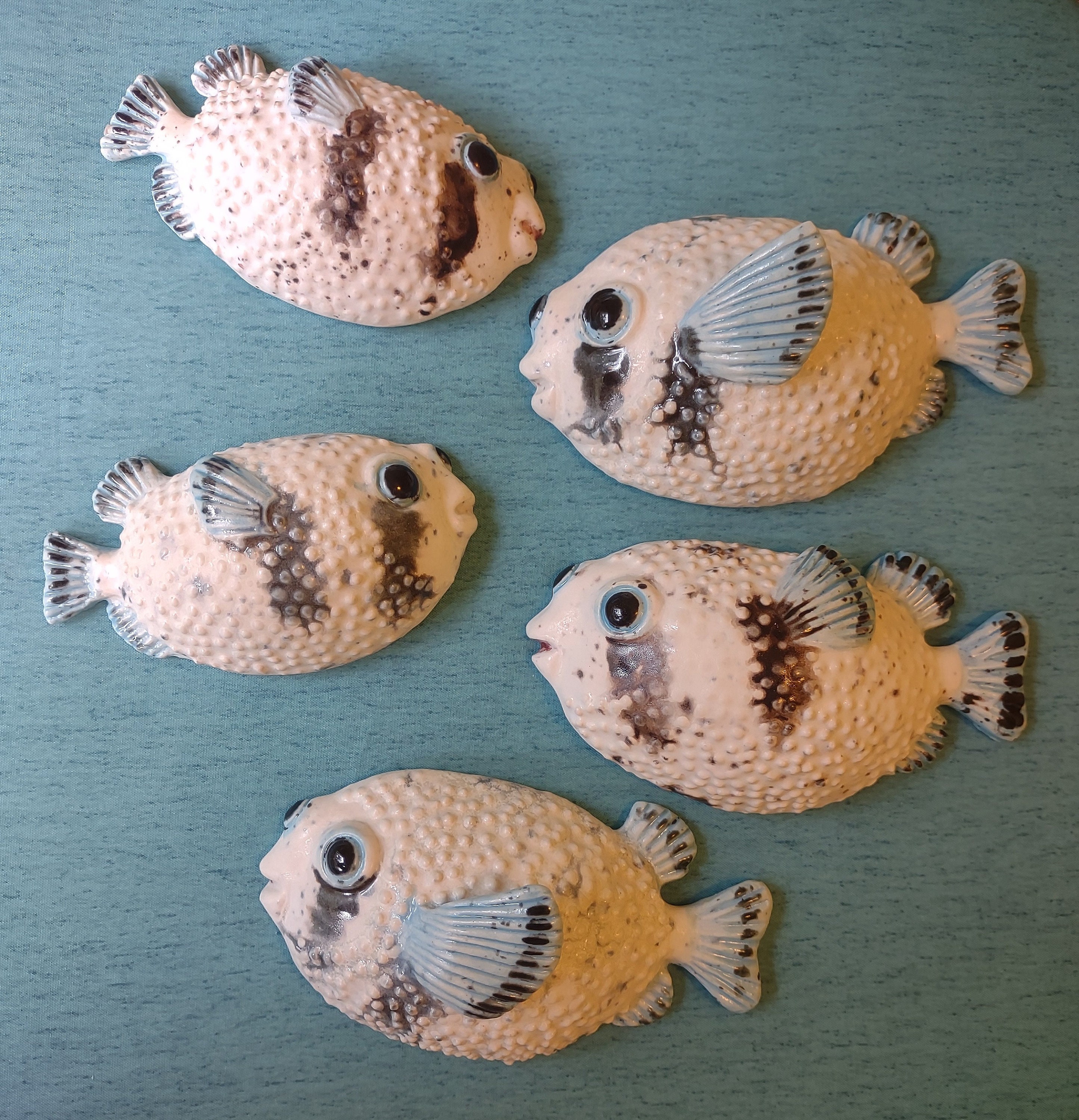 Large Spiny Puffer Fish Ceramic Wall Hanging - Etsy