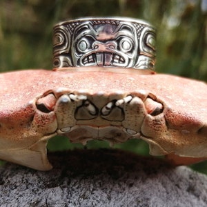 Silver Beaver Ring Oxidised Northwest Coast Arthaida Beaver - Etsy