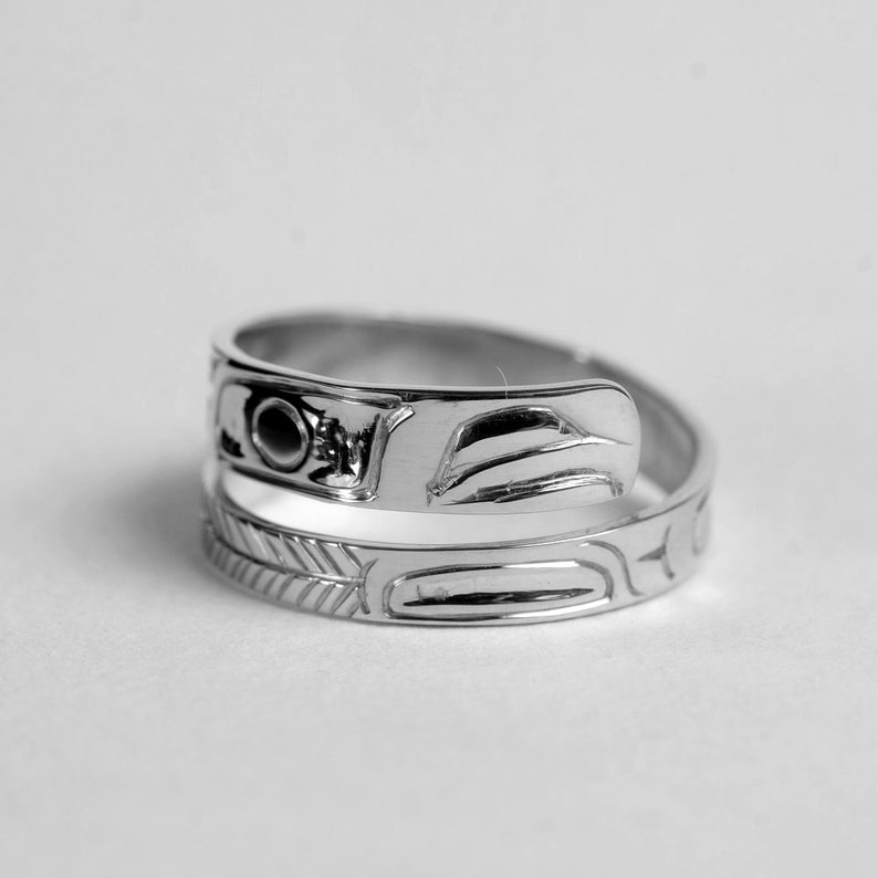 Silver Eagle Ring Haida Eagle Ring Northwest Coast Arthaida - Etsy