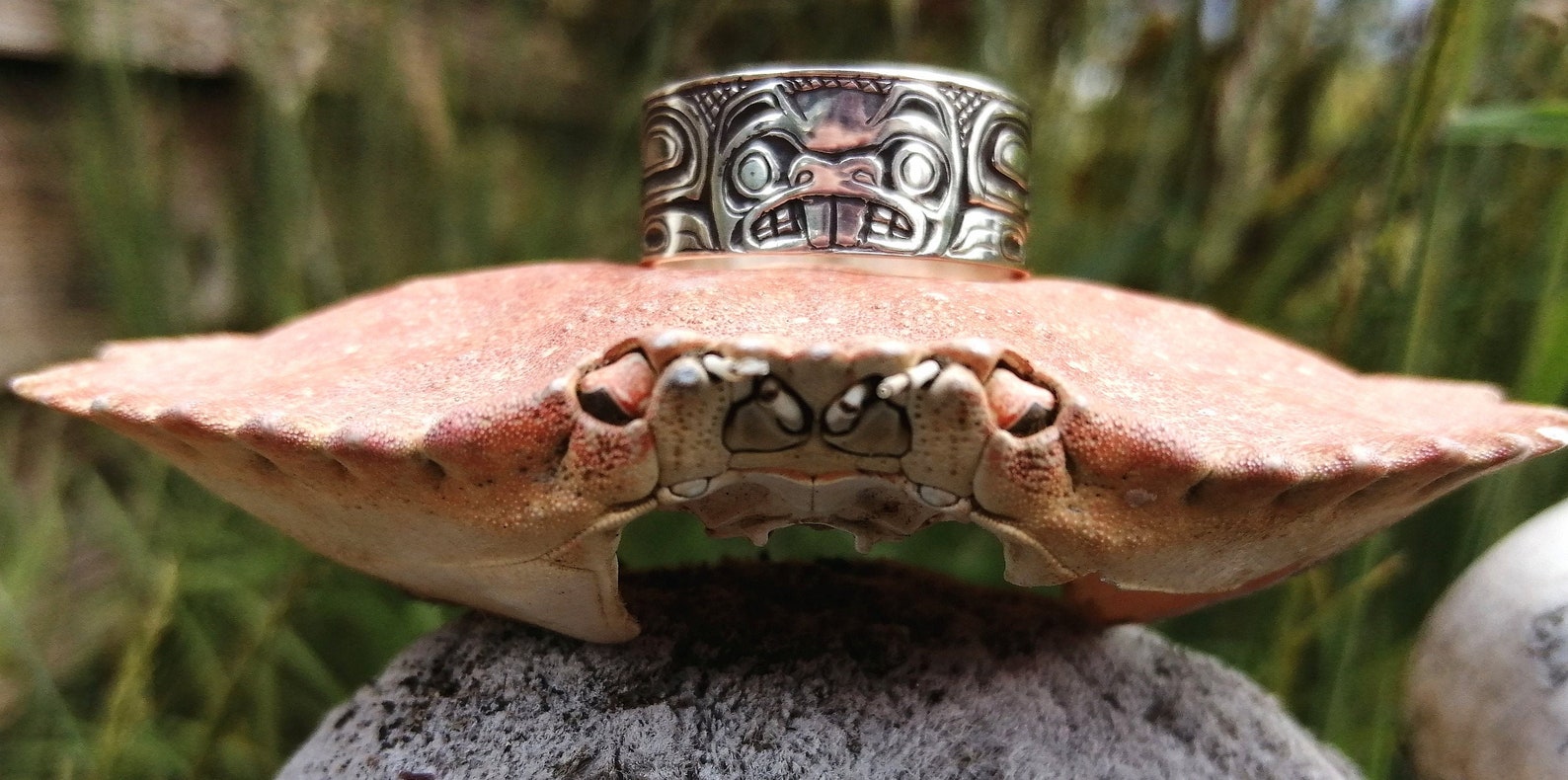 Silver Beaver Ring Oxidised Northwest Coast Arthaida Beaver | Etsy