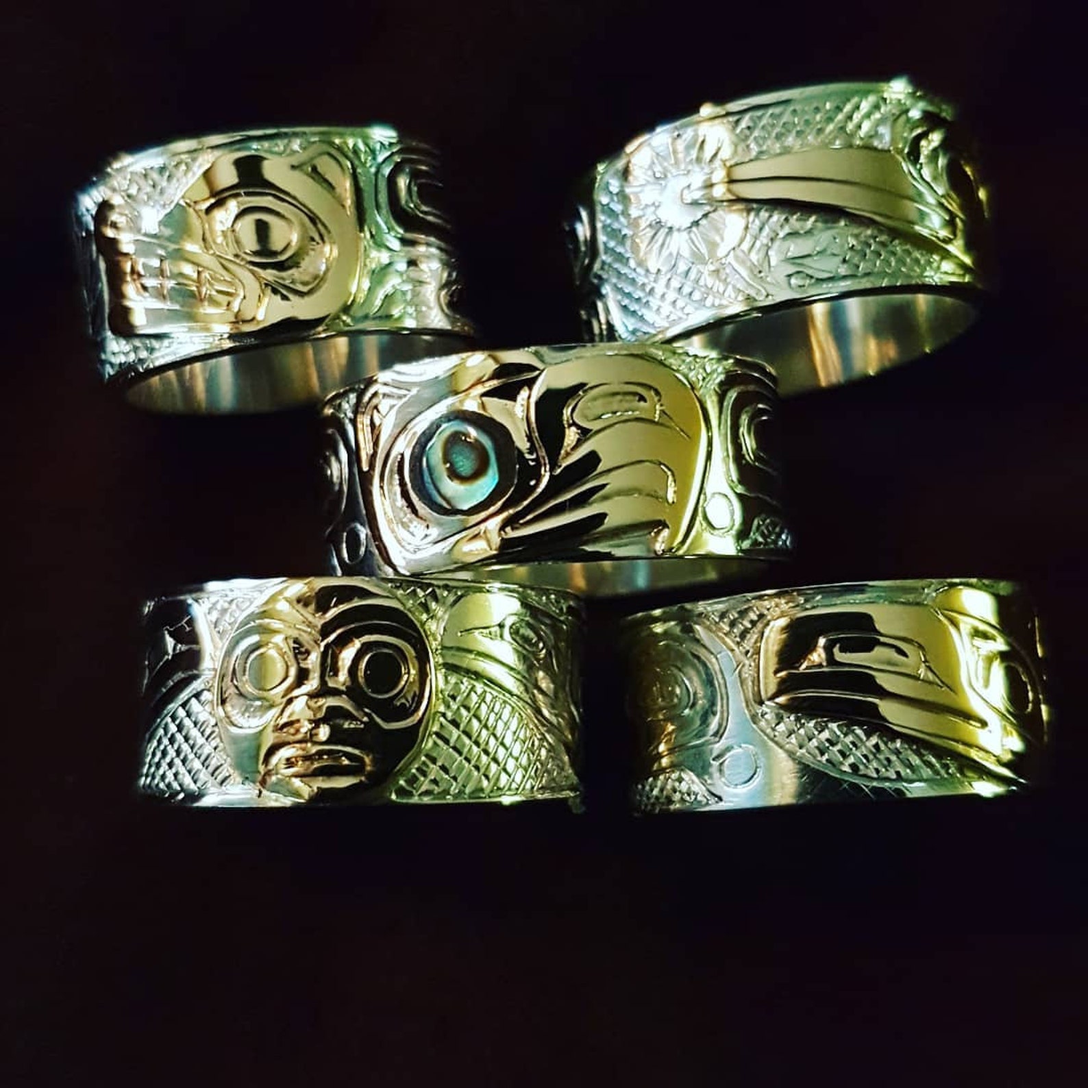 Silver Raven Ring Haida Raven Ring Northwest Coast Art | Etsy