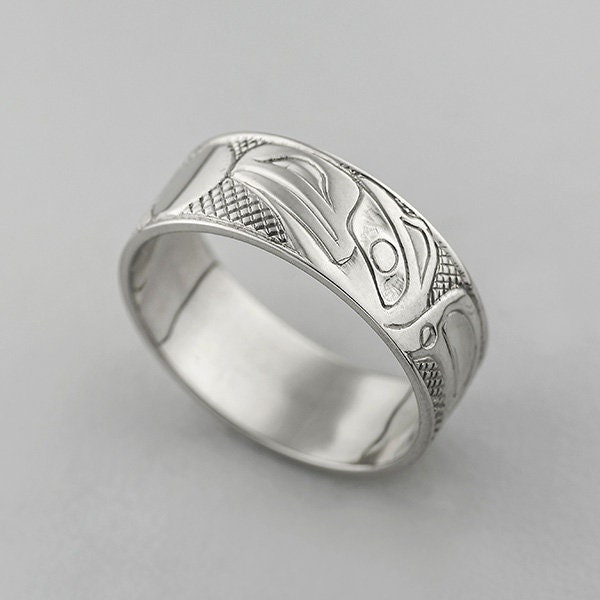 Silver Raven Ringnorthwest Coast Arthaida Raven Steals the | Etsy