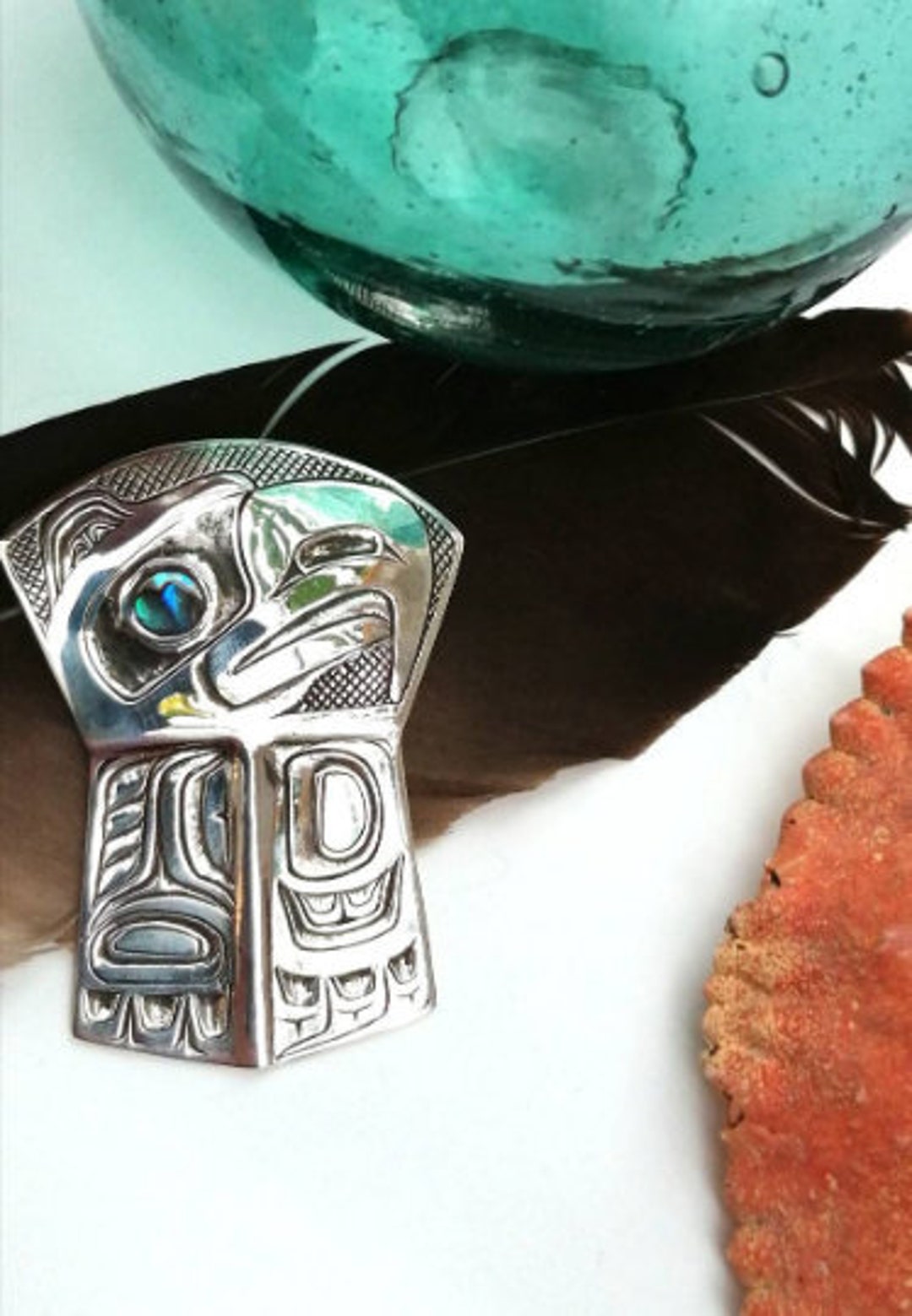 Haida Eagle Shield Pendant Haida Copper Haida Gwaii - Etsy