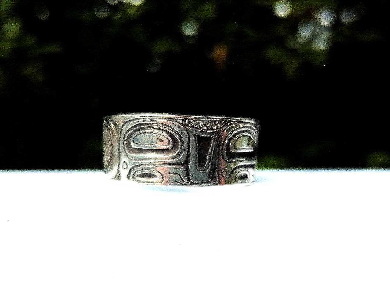 Silver Native Beaver Ring Northwest Coast Arthaida Beaver - Etsy Canada