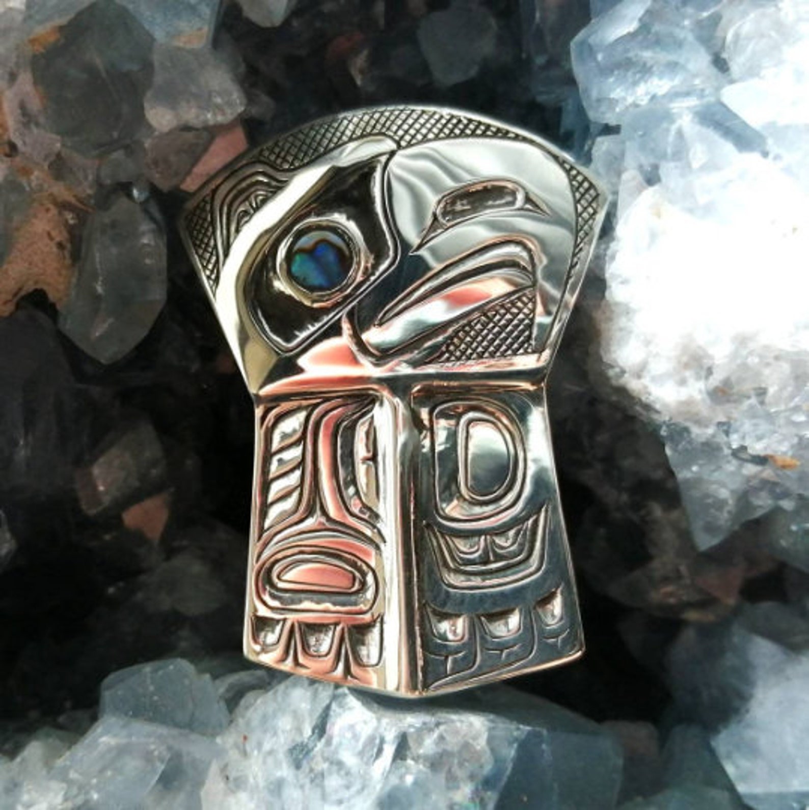 Haida Eagle Shield Pendant Haida Copper Haida Gwaii | Etsy