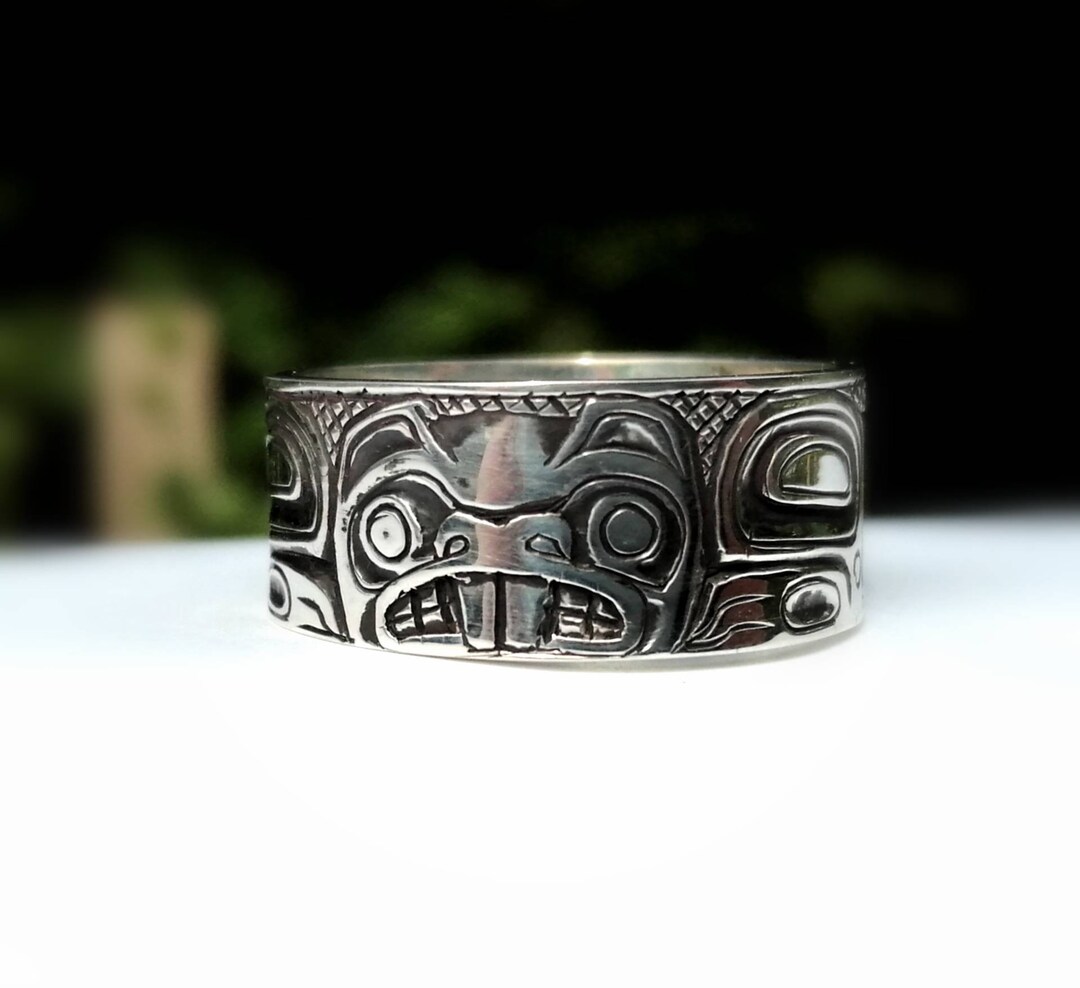 Silver Native Beaver Ring Northwest Coast Arthaida Beaver - Etsy Canada