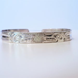 Silver Wolf Braceletnorthwest Coast Wolfhaida Wolf - Etsy
