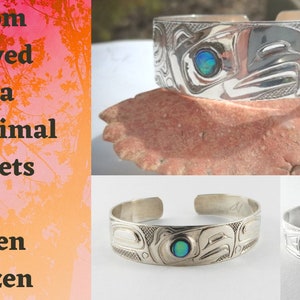 Haida Wolf Spoon Pendant Silver Wolf Pendantnorthwest Coast | Etsy