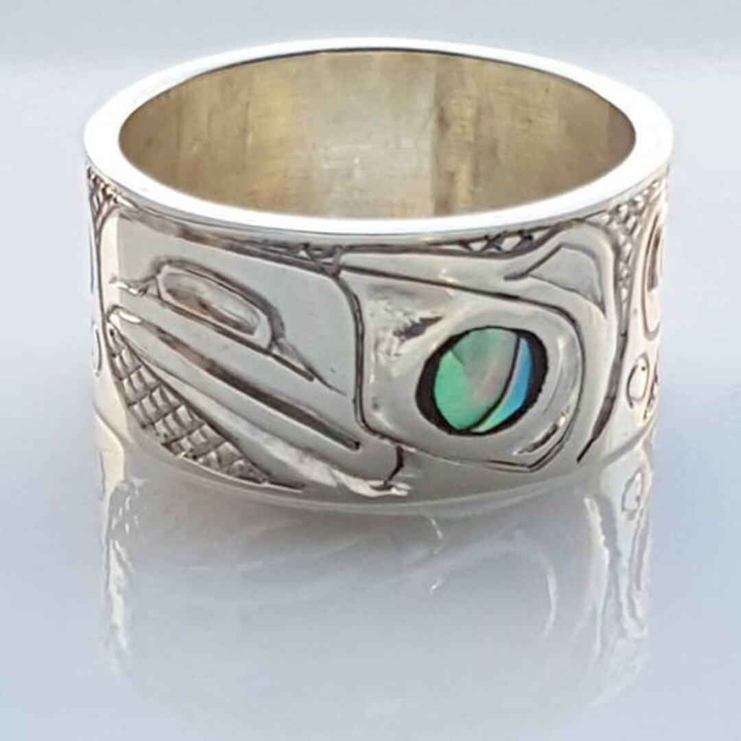 Silver Raven Ring Haida Raven Ring Northwest Coast Art - Etsy
