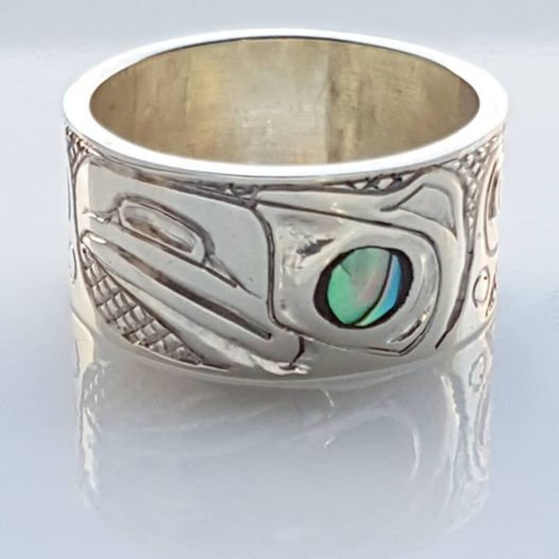 Silver Raven Ring Haida Raven Ring Northwest Coast Art - Etsy