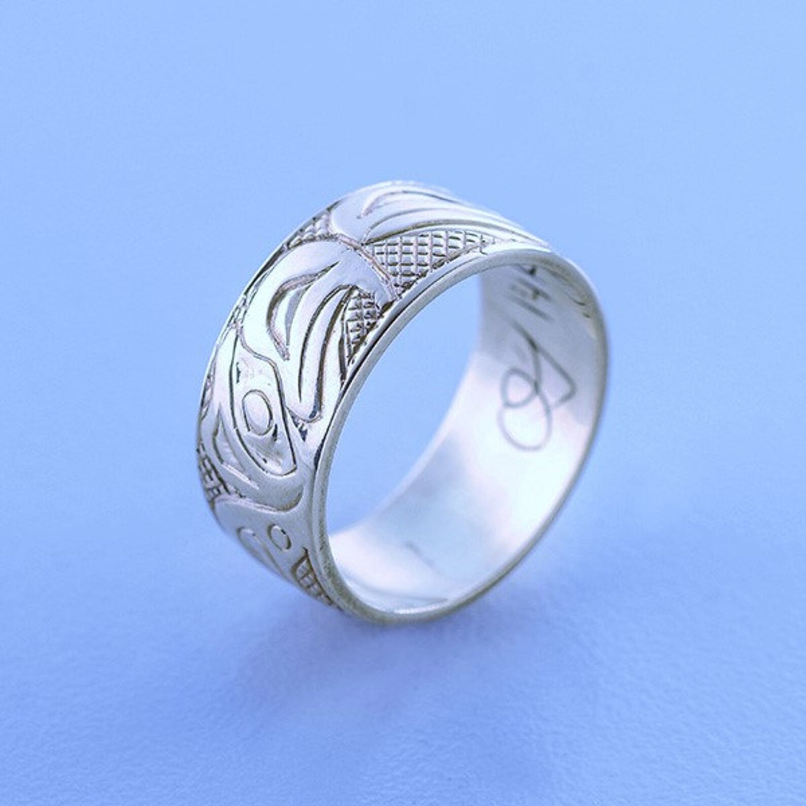 Haida Lovebird Ring Silver Raven & Eagle Ringhaida - Etsy