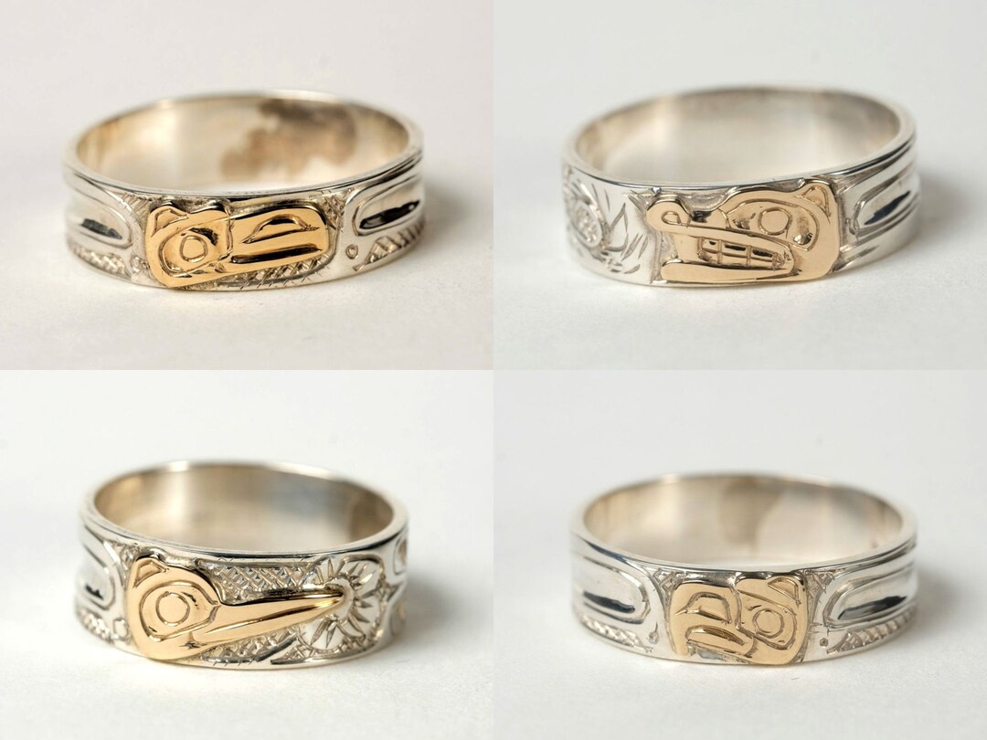 Choose Your Own Haida Animal Ring,custom Engraved Haida Ring, 14k Gold ...