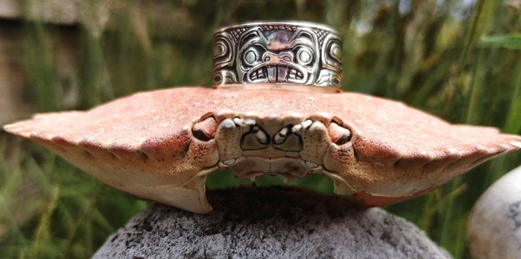 Silver Native Beaver Ring Northwest Coast ArtHaida Beaver | Etsy