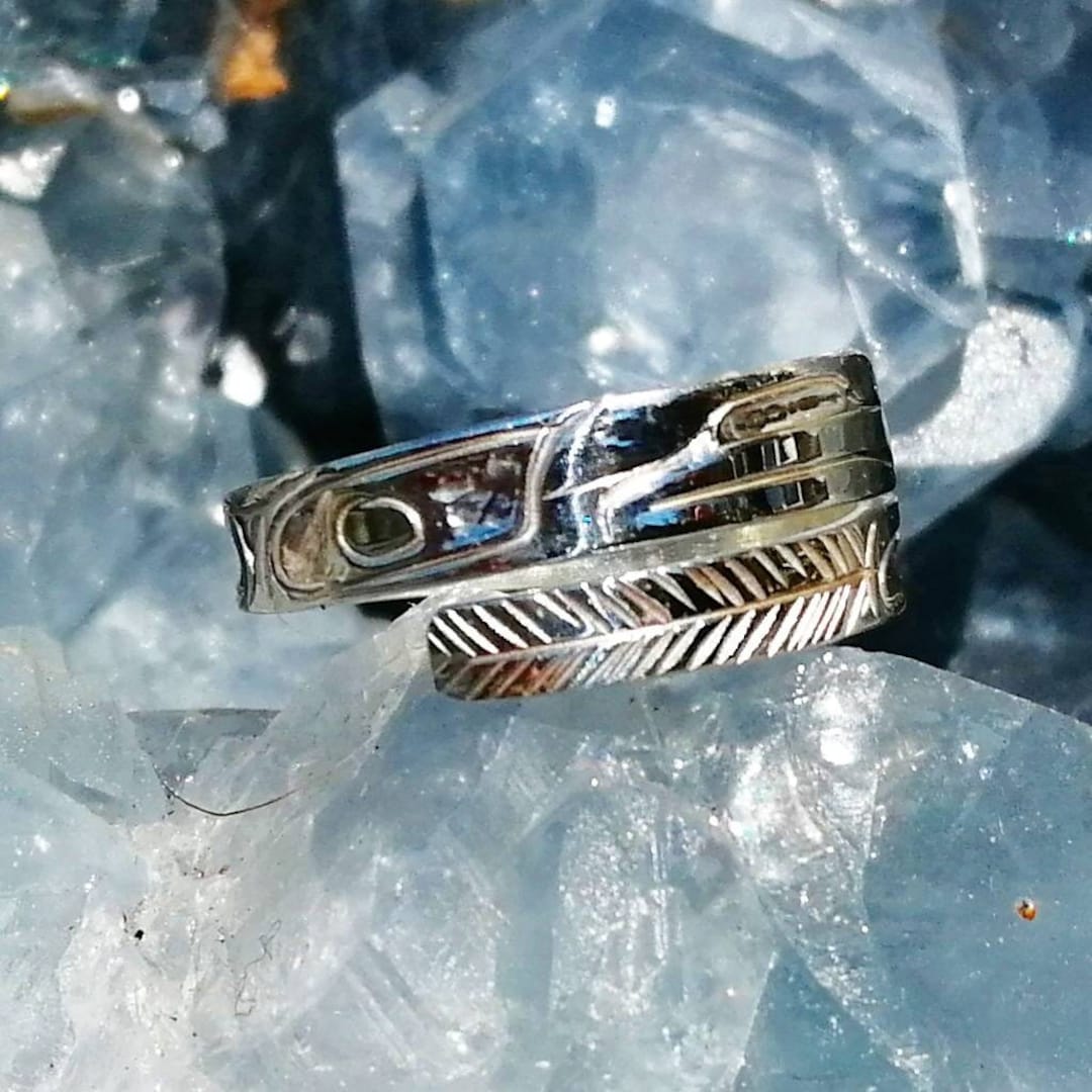 Native Raven Wrap Ringhaida Ravenpacific Northwest Coast - Etsy