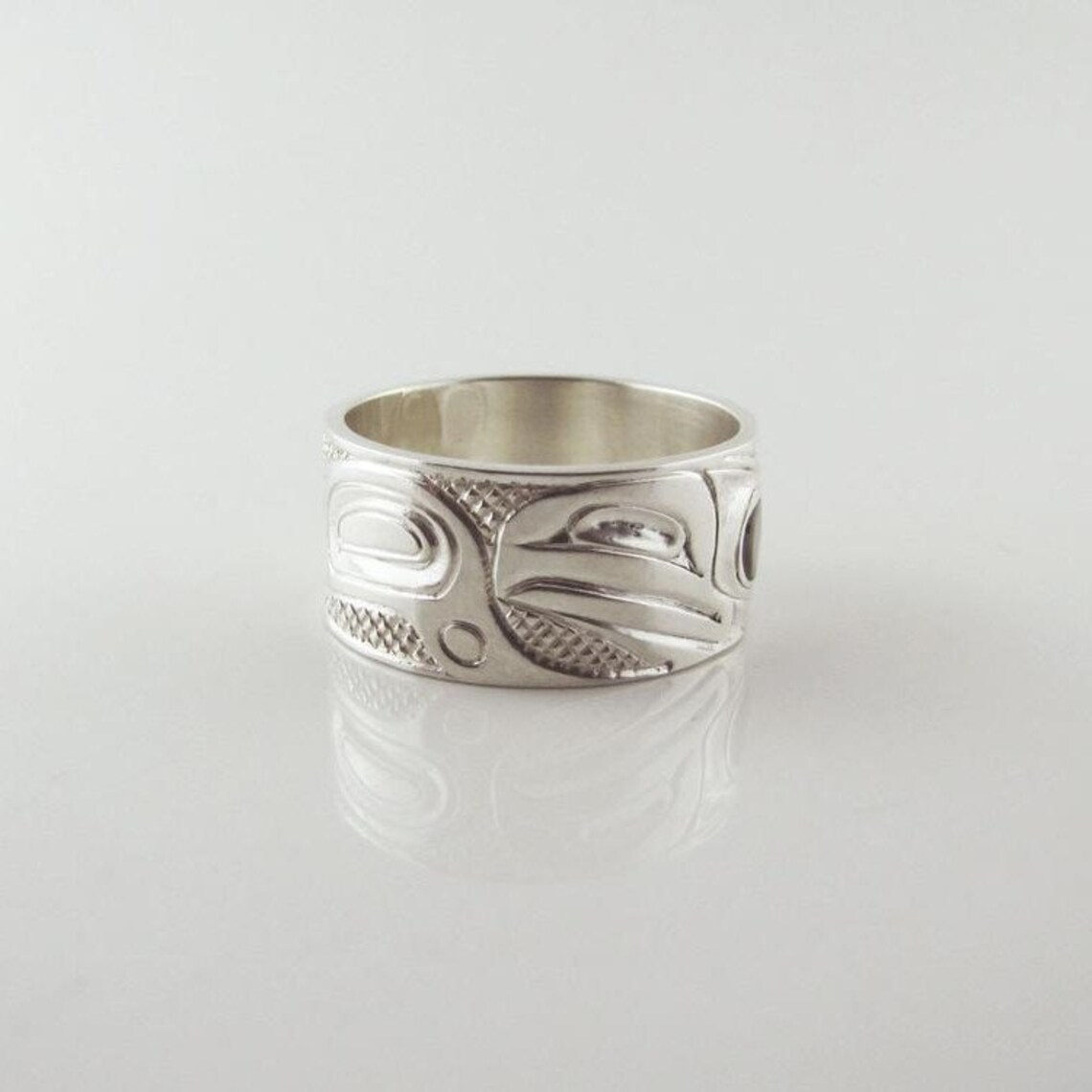 Silver Raven Ring Haida Raven Ring Northwest Coast Art | Etsy