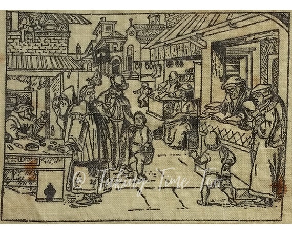 Medieval Market Drawing