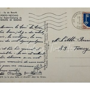 Printable Vintage French Postcard Backs, Each Handwritten in Very ...