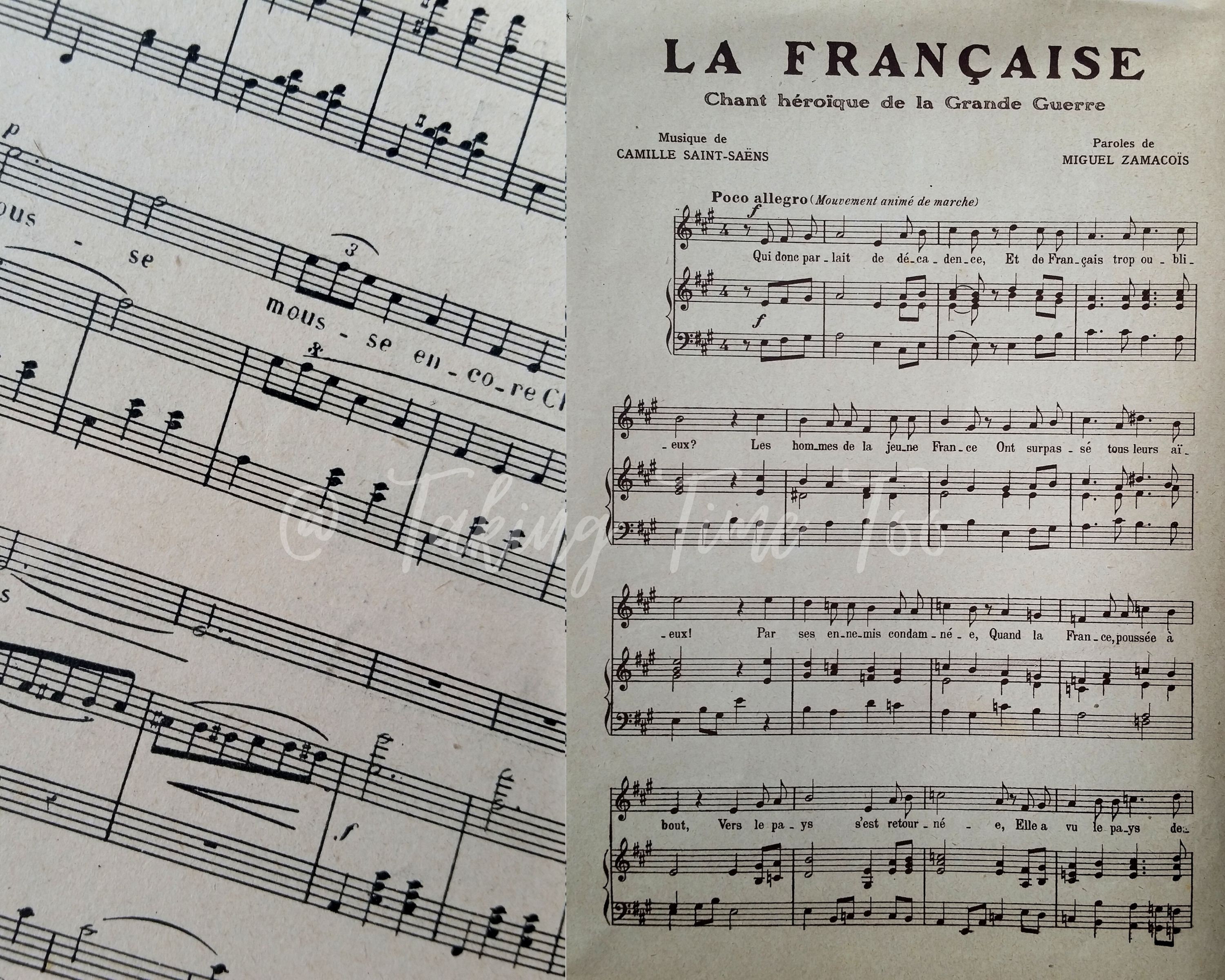 Printable Antique French Music Sheets With Wonderful Aged - Etsy