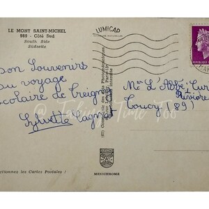 Printable Vintage French Postcard Backs Each Handwritten in | Etsy