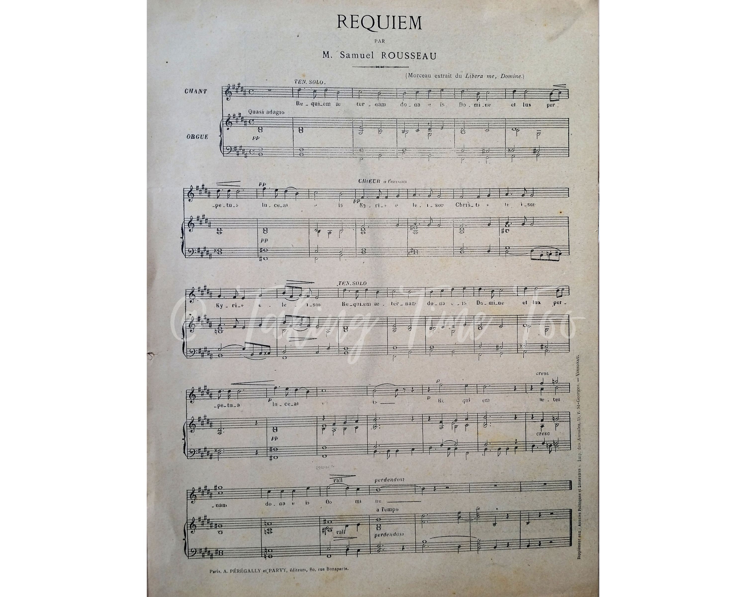 Printable Antique French Music Sheets With Wonderful Aged Ephemera Look ...