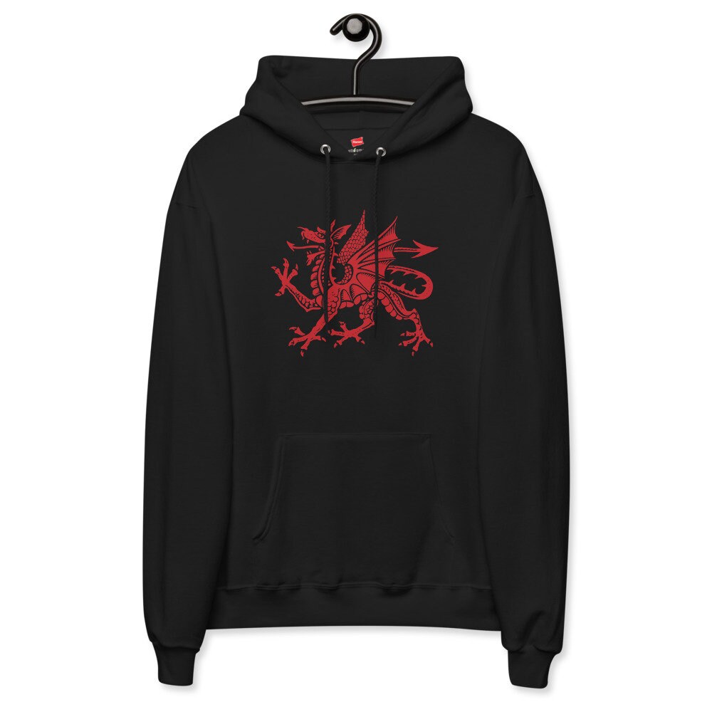 Welsh Red Dragon Hoodie Welsh Rugby Hoodie Wales Hoodie | Etsy