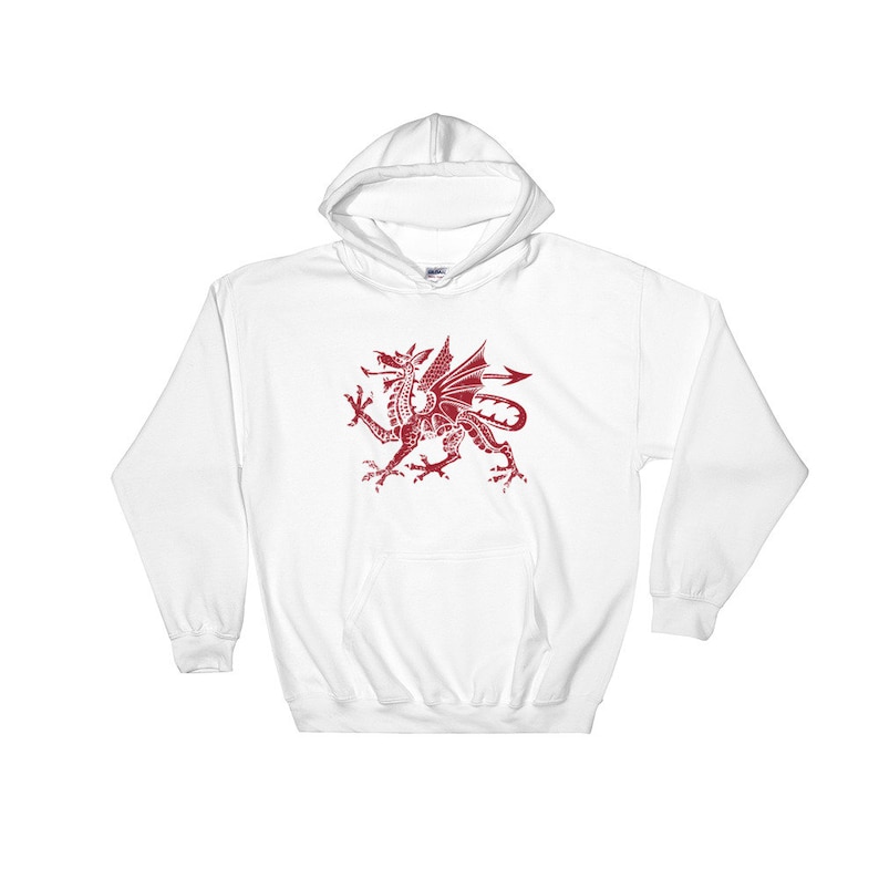 Welsh Dragon Hoodie Sports Sweatshirt Wales Rugby Hoodie Welsh - Etsy