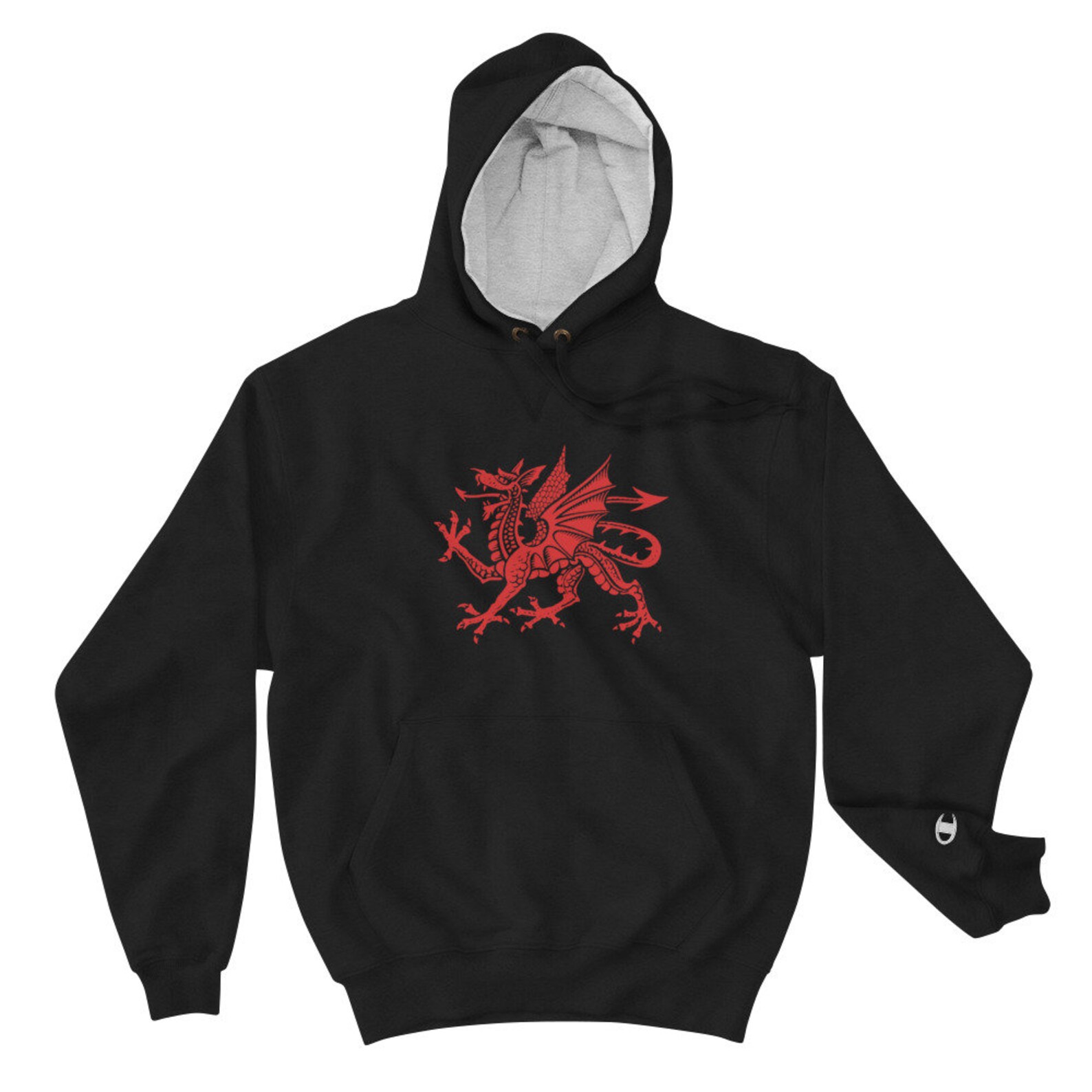 Welsh Dragon Champion Hoodie Sports Sweatshirt Sweater Wales Rugby ...