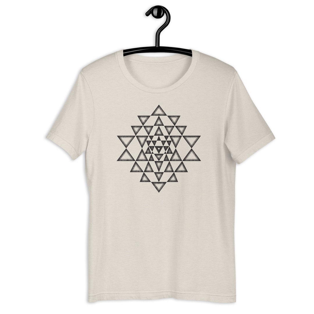 Sri Yantra Shirt, Sacred Geometry Shirt, Meditation Clothing, Geometric ...