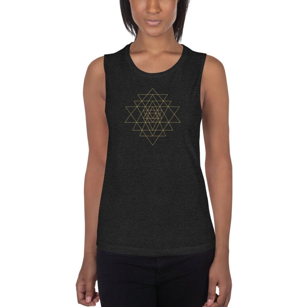 Sri Yantra Tank Top Womens Sacred Geometry Shirt Womens Yoga Tanks ...