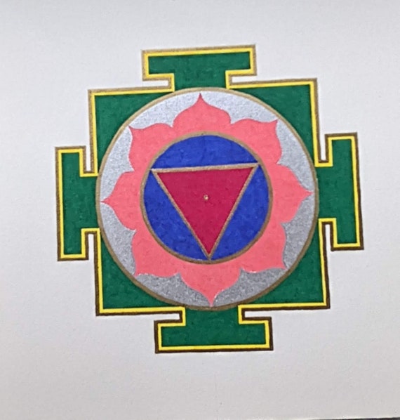 Tara Yantra 8x8 Watercolor Painting | Etsy