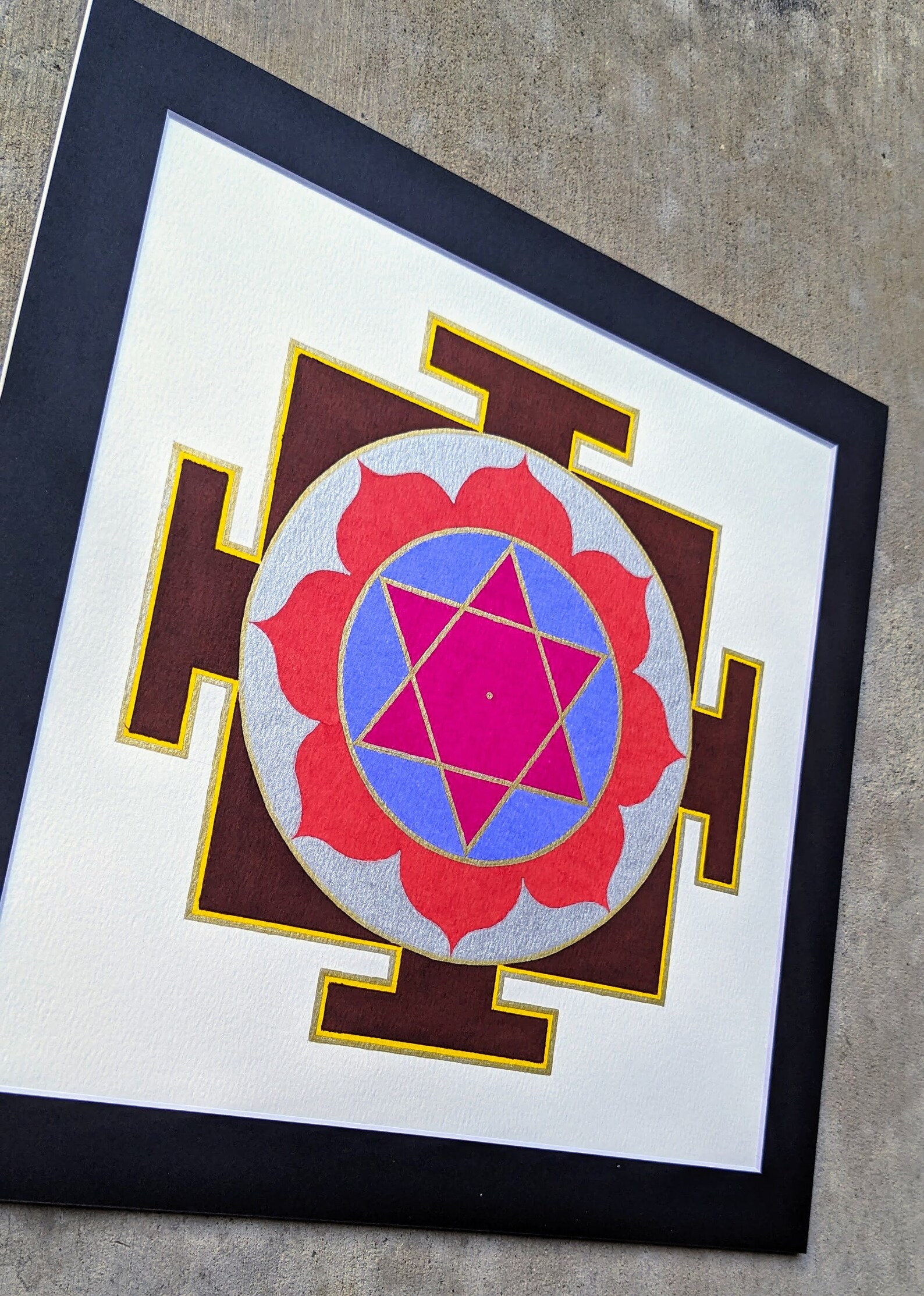 Rahu Yantra 12x12 Watercolor Painting - Etsy