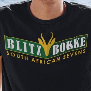 South African Sevens Rugby T-shirt | Blitzbokke Springbok Rugby | 7s ...