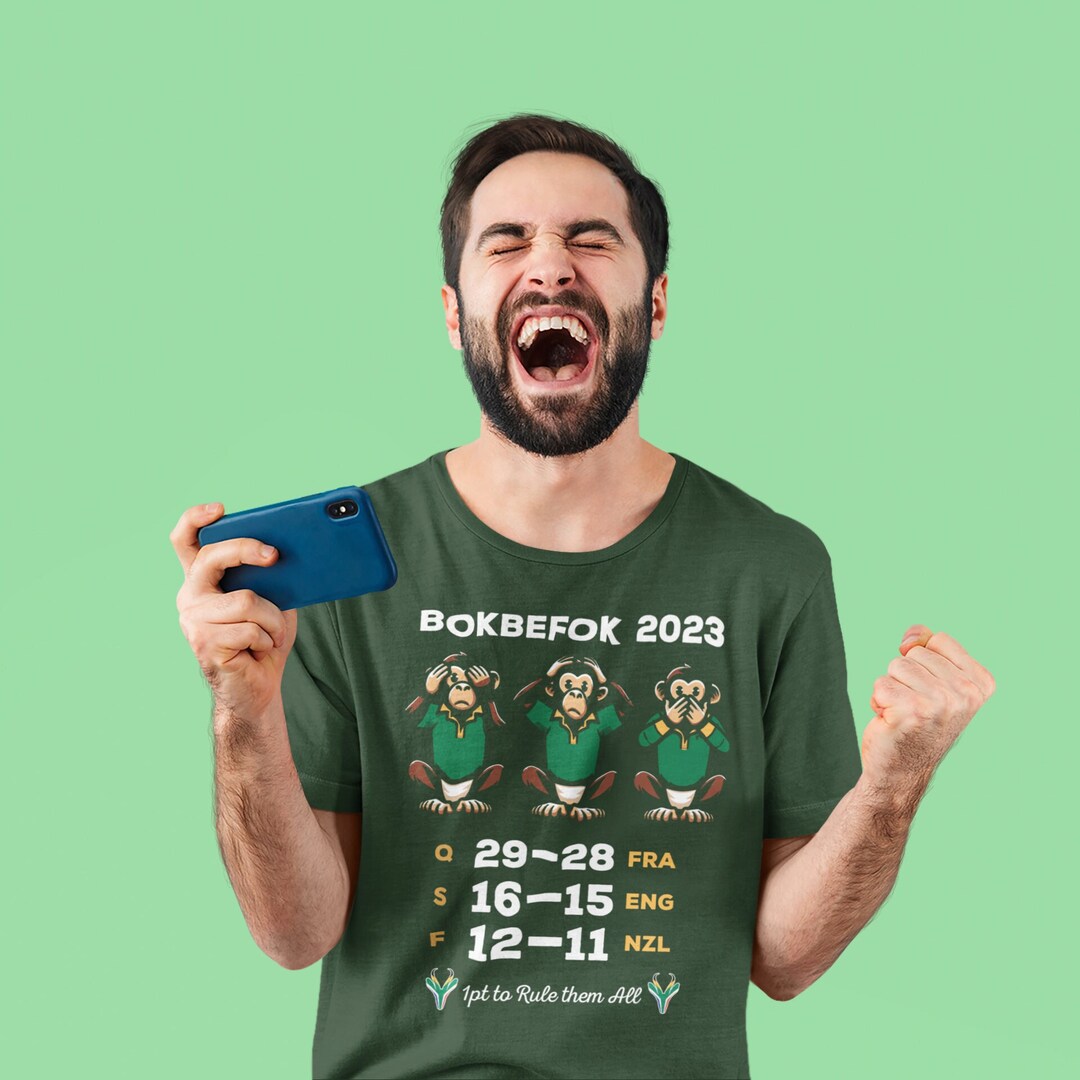 Bokbefok Rugby 2023 T-shirt | Funny South African Monkey Fans ...