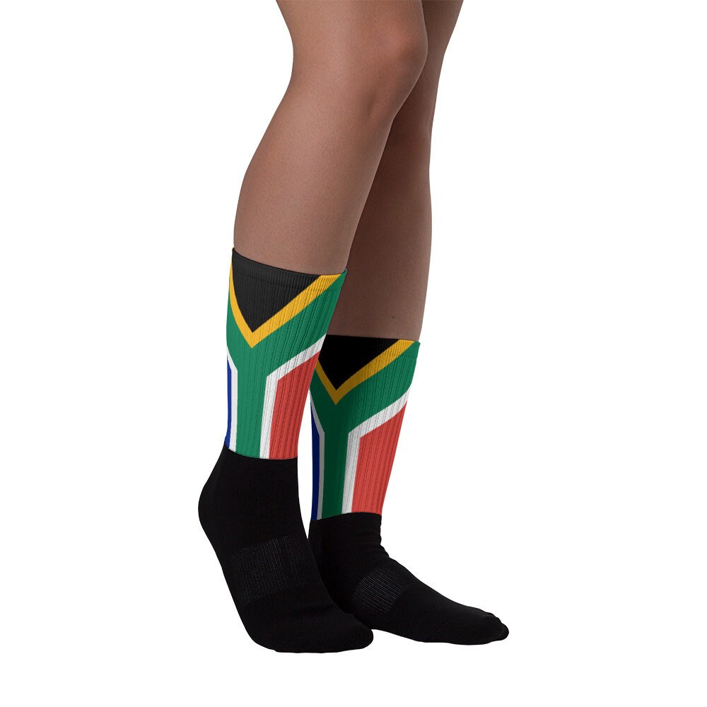 South Africa Flag Socks | Rainbow Nation | Patriot Support & Love - Etsy