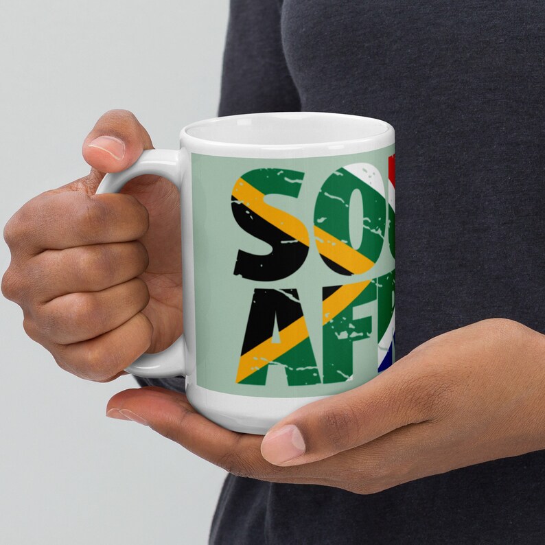 South Africa Flag Distressed South African Roots Mug - Etsy