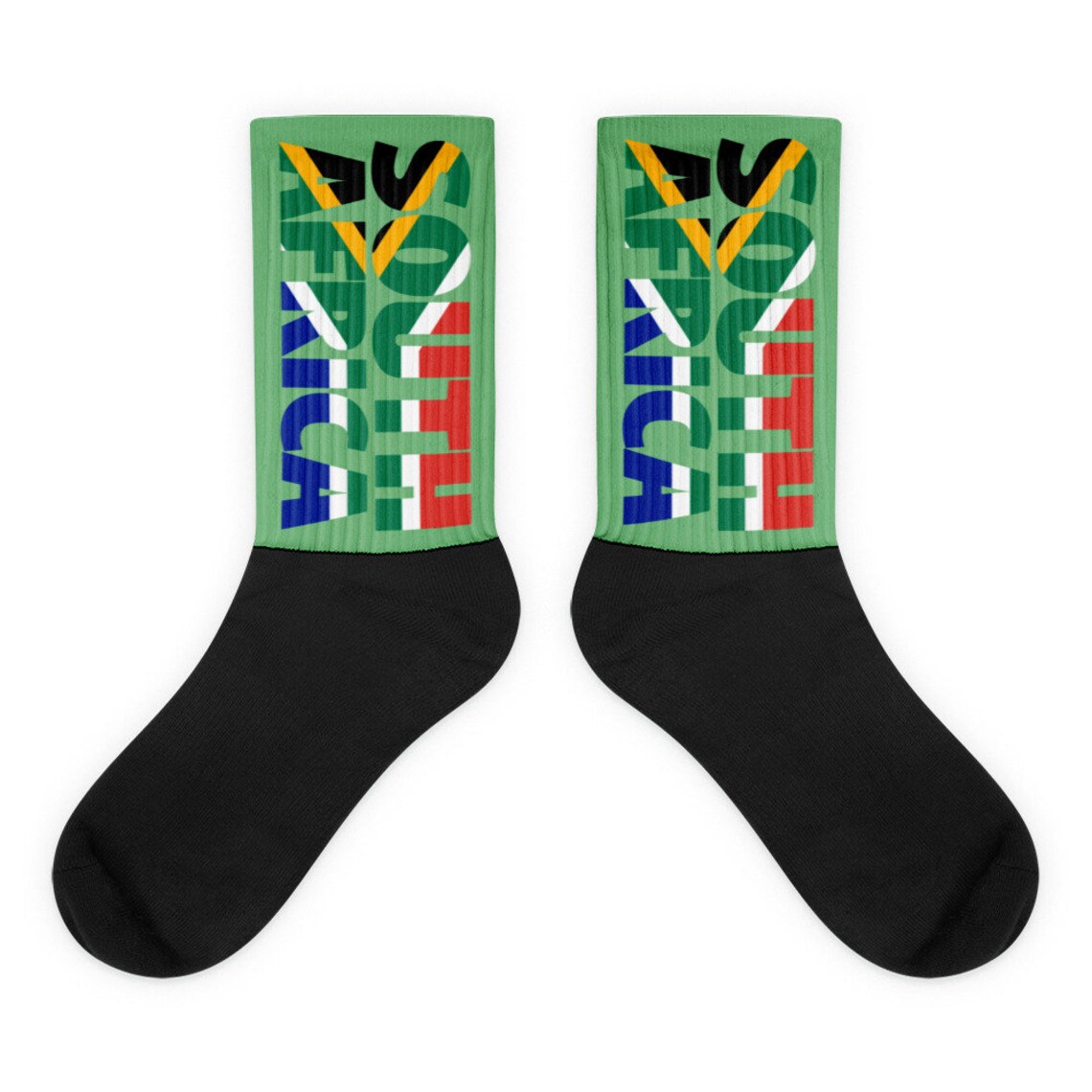 South Africa Flag Socks: Patriotic Pride Crew Socks - Etsy