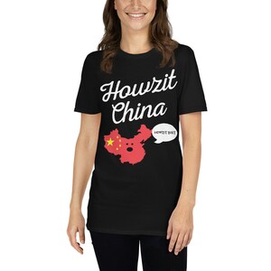 Howzit China Map South Africa T-shirt Funny Dad Joke Ja Boet - Etsy