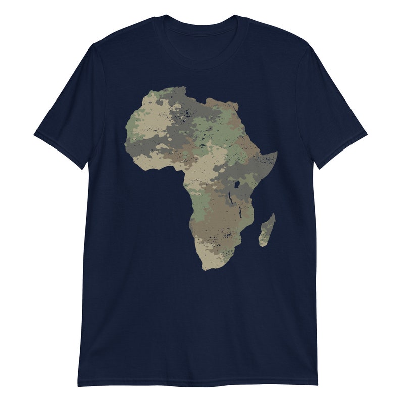 Africa Camo Pattern T-shirt African Continent Map African - Etsy