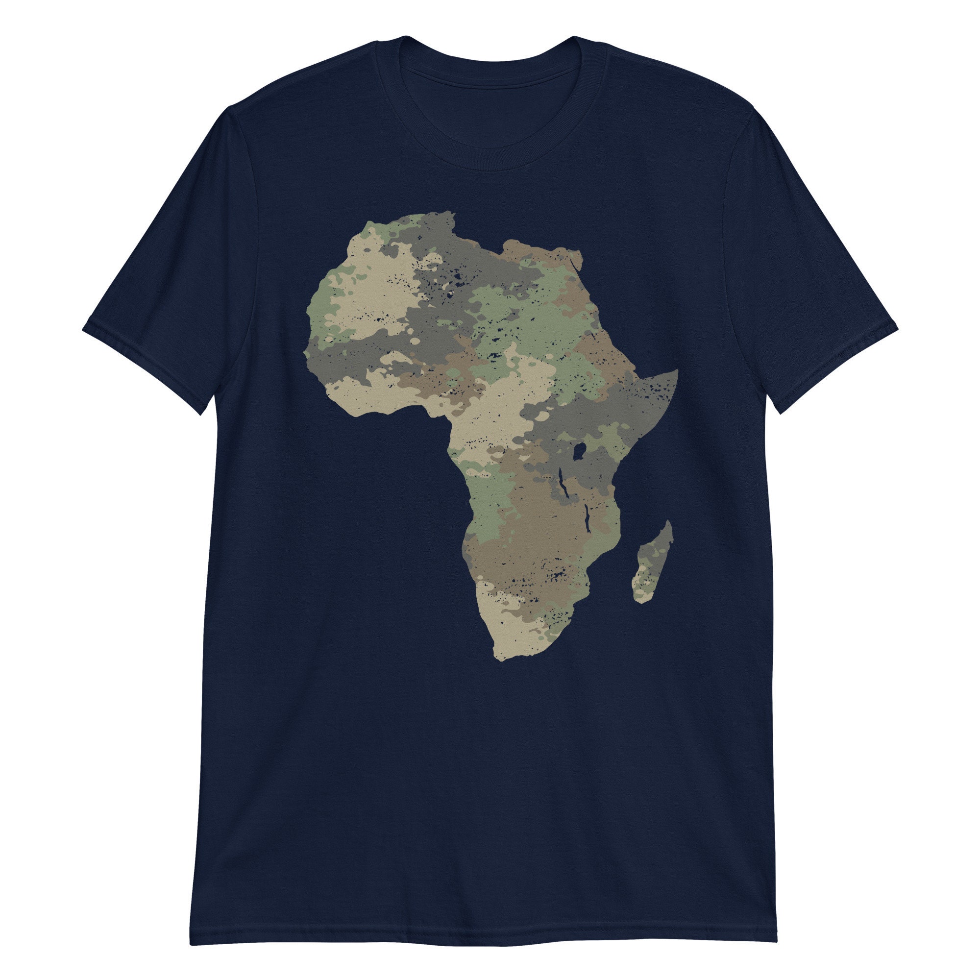 Africa Camo Pattern T-shirt African Continent Map African - Etsy