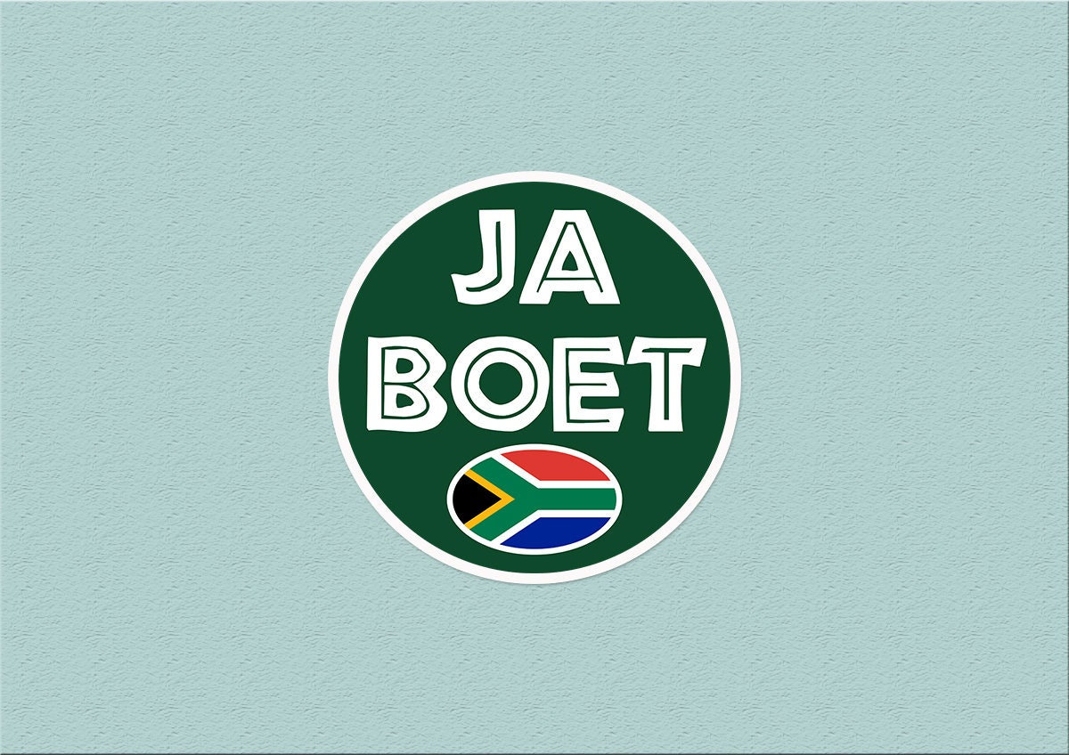 Ja Boet South Africa Sticker Funny Afrikaans Braai Chat South African ...