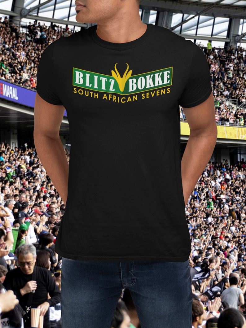 South African Sevens Rugby T-shirt Blitzbokke Springbok Rugby 7s ...