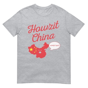 Howzit China Map South Africa T-shirt Funny Dad Joke Ja Boet - Etsy