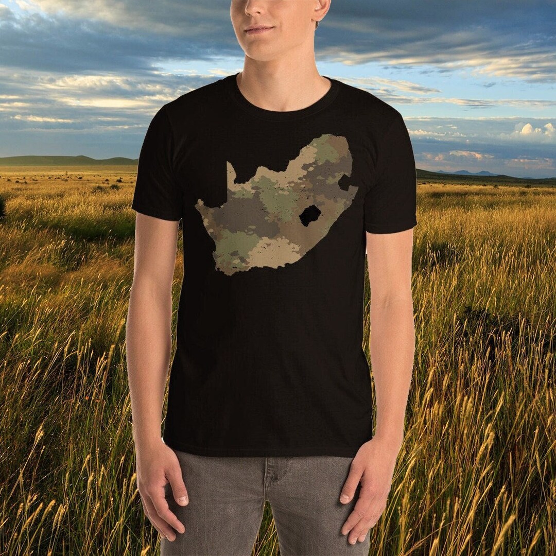 South Africa Camo Pattern T-shirt African Continent Map - Etsy