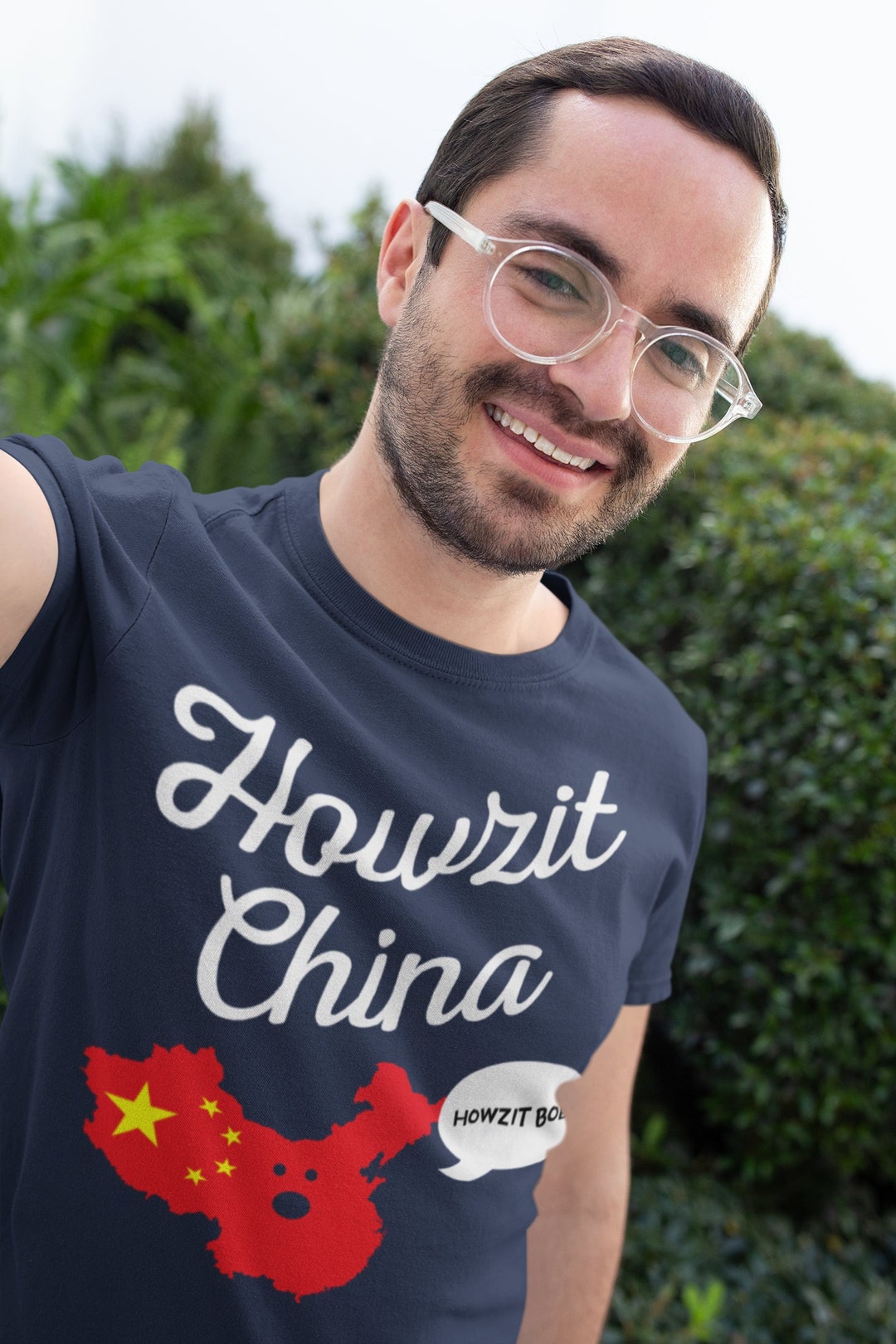 Howzit China Map South Africa T-shirt Funny Dad Joke Ja Boet - Etsy