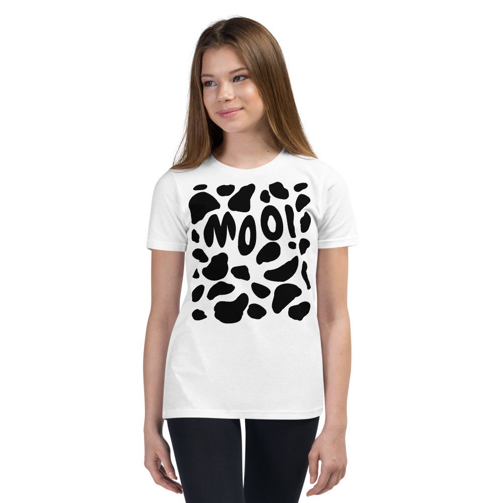 Cow Print Moo Funny Cute Calf Halloween T-shirt - Etsy