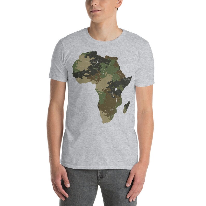 Africa Camo Pattern T-shirt African Continent Map African - Etsy